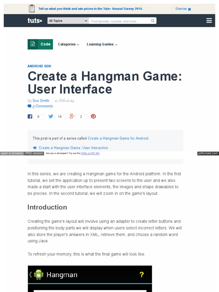 Create a Hangman Game User Interface | Application Programming ...