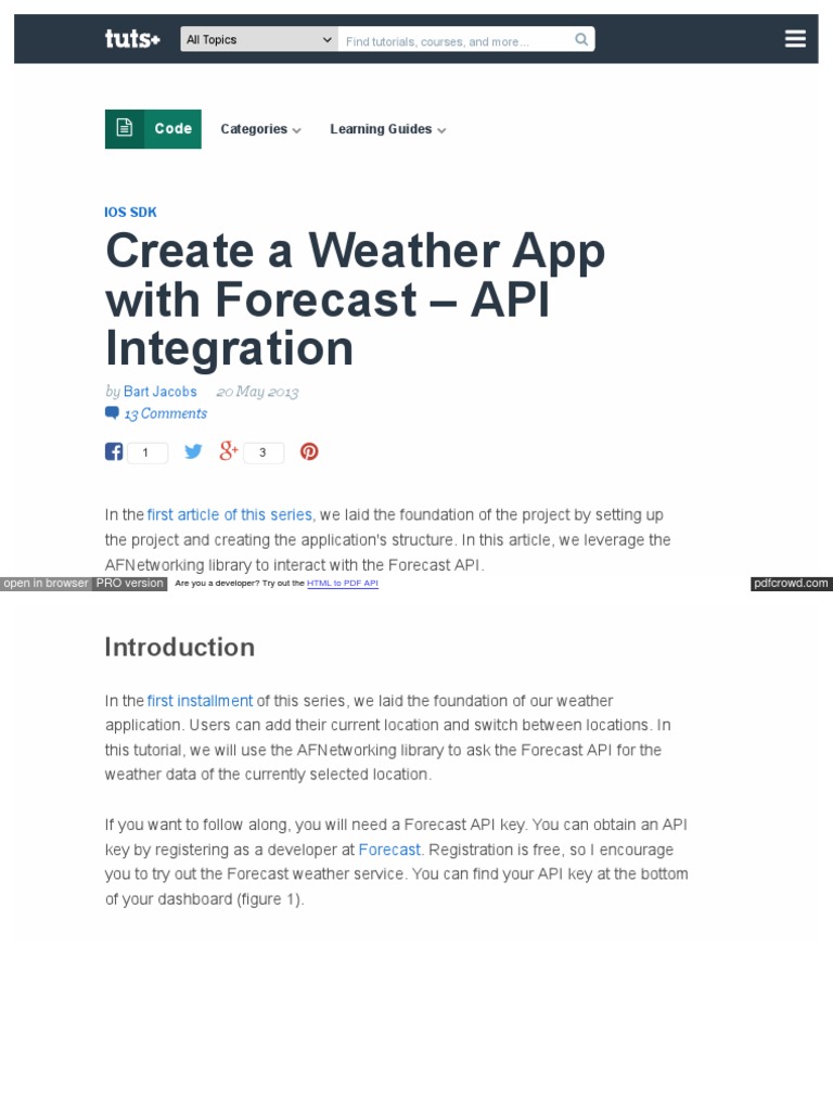 Create a Weather App With Forecast | Application Programming Interface ...