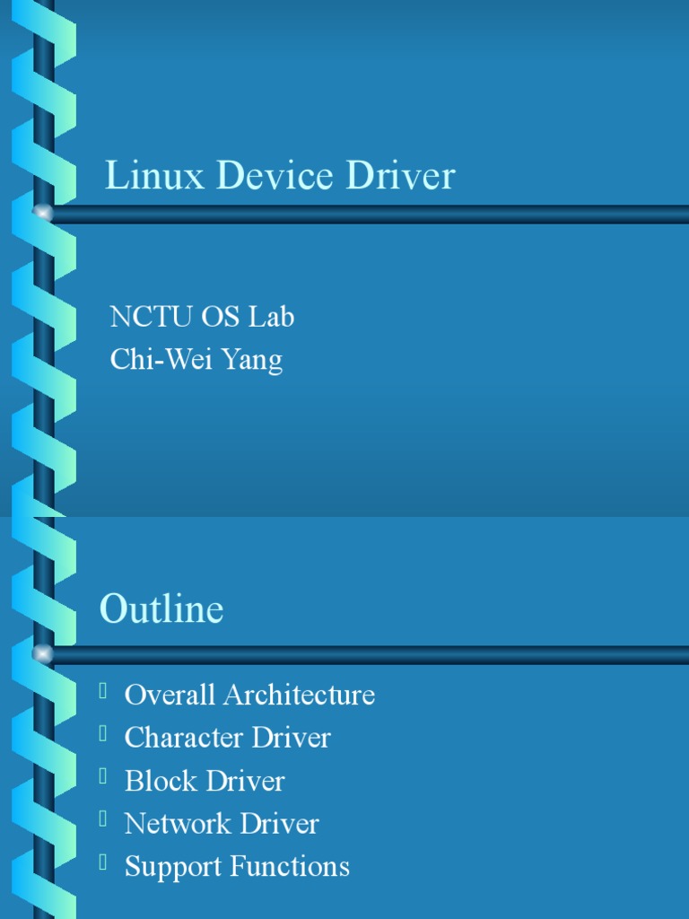 Linux Device Driver: Nctu Os Lab Chi-Wei Yang | PDF | Network Socket ...