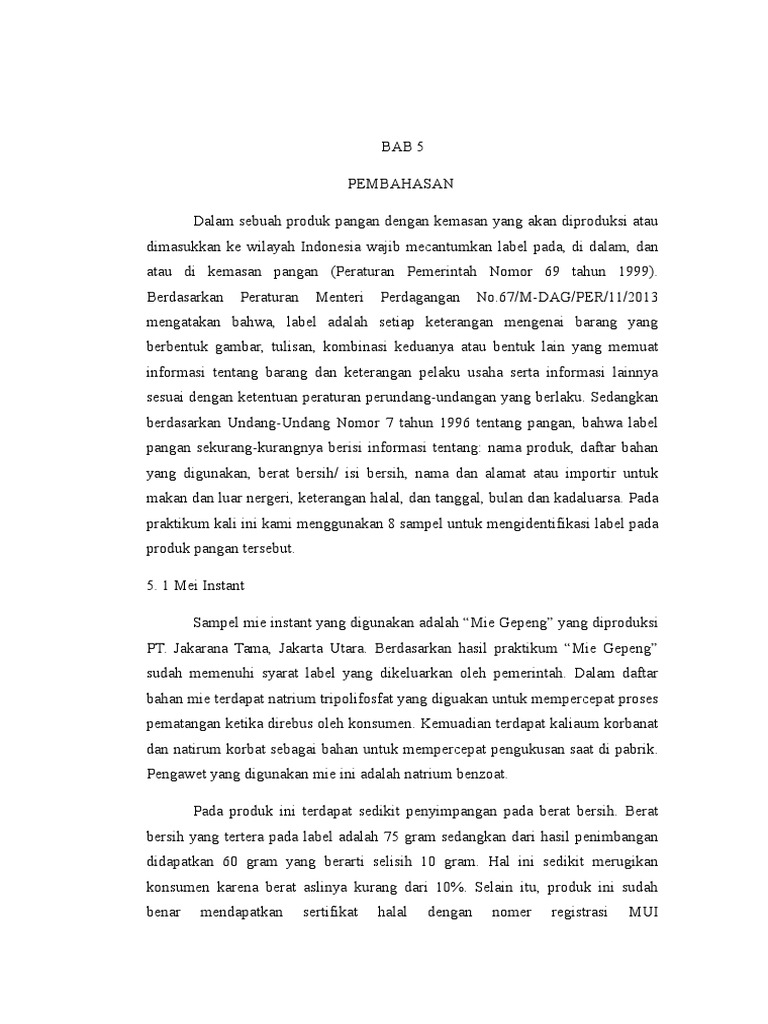 BAB 5 Identifikasi Label | PDF