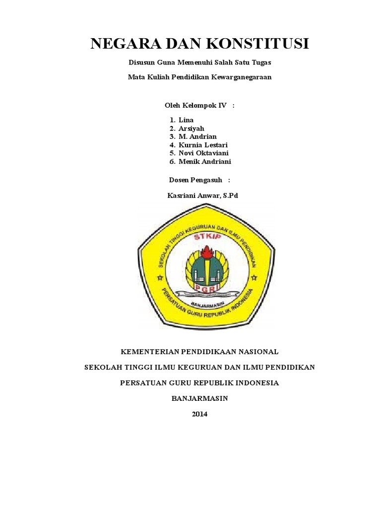 Makalah Negara Dan Konstitusi Kelompok 4 | PDF