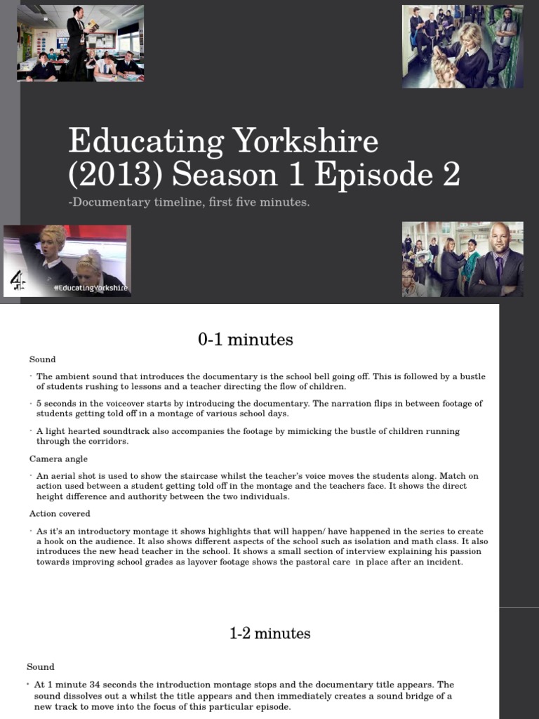 Educating Yorkshire 2013 Season 1 Episode | PDF | Documentary Film ...