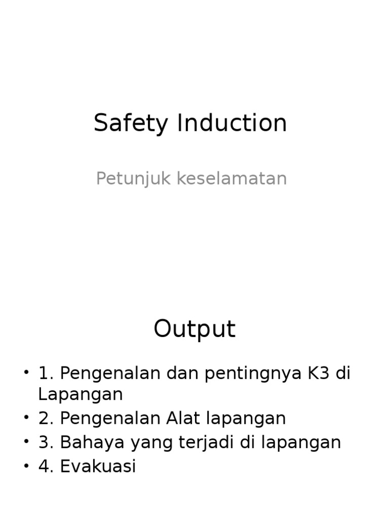 Contoh Soal Safety Induction K3 | PDF | Komputer