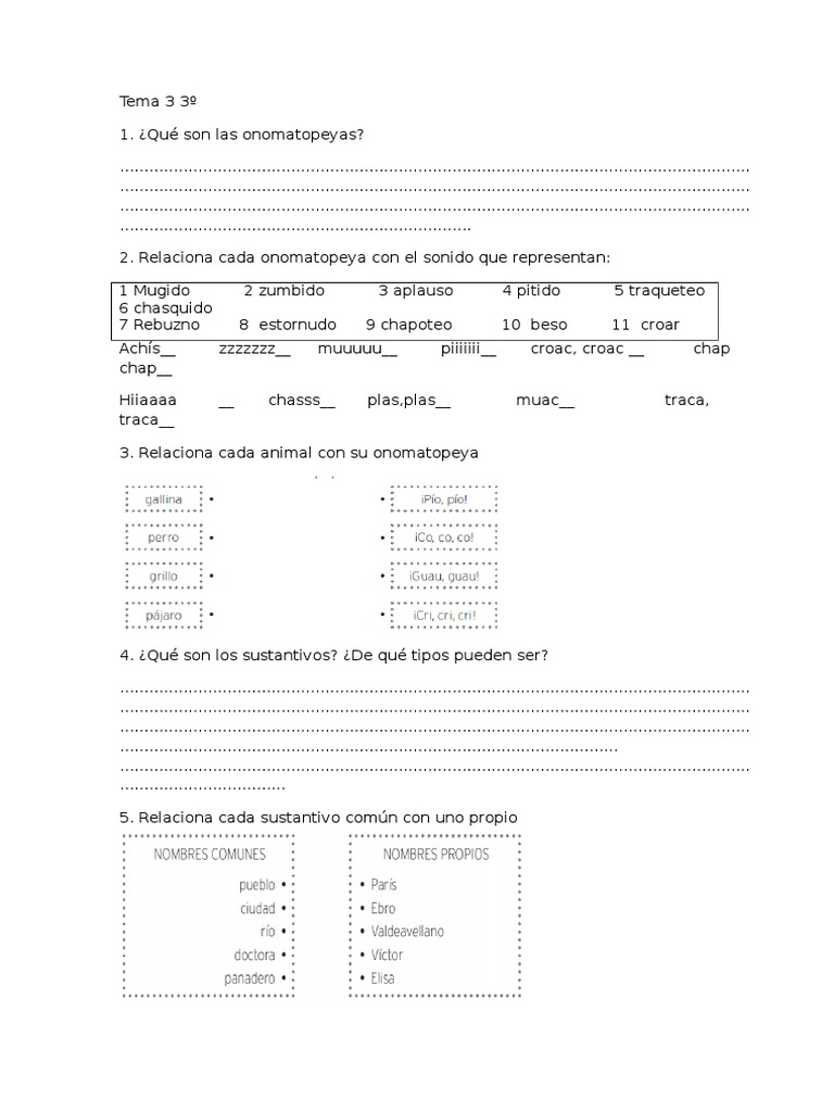 Repaso Tema 3 3º Lengua Savia | PDF