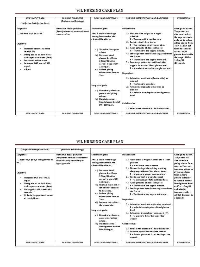 NCP on Diabetes Mellitus type II