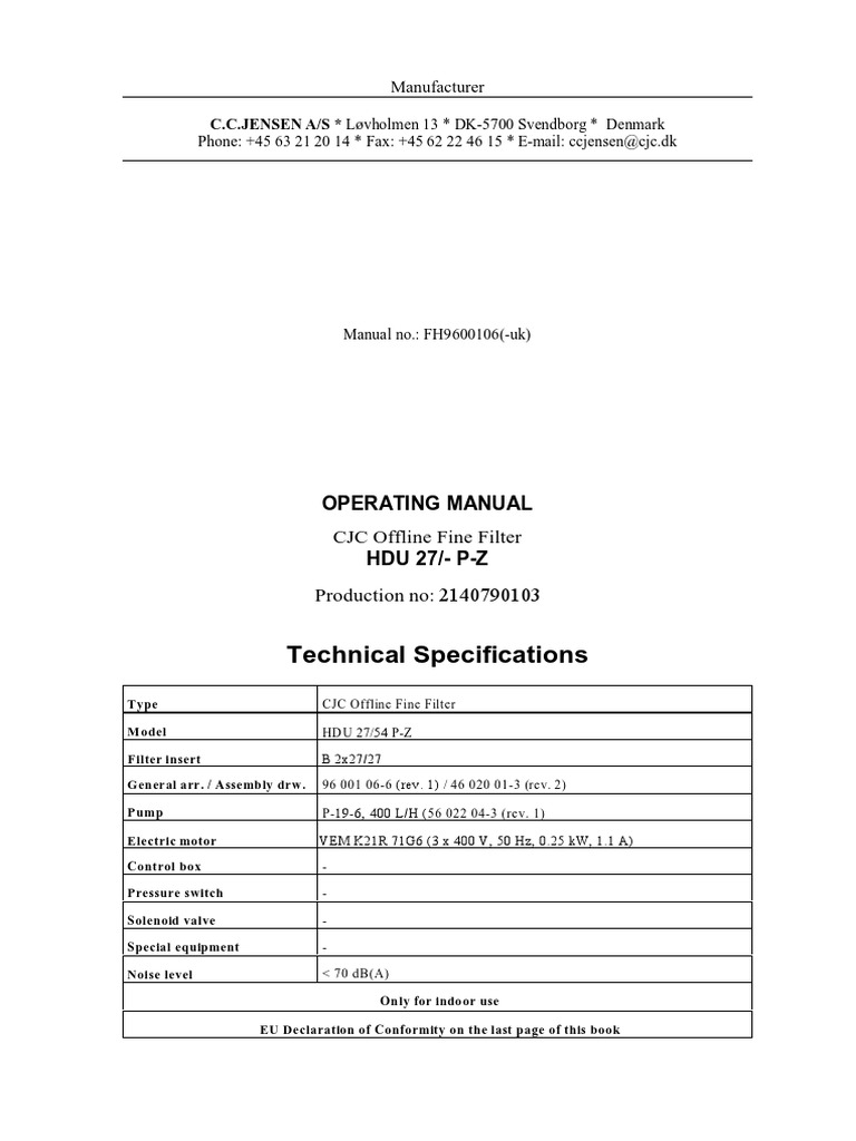 CJC Portable Oil Filter | PDF | Pump | Pipe (Fluid Conveyance)