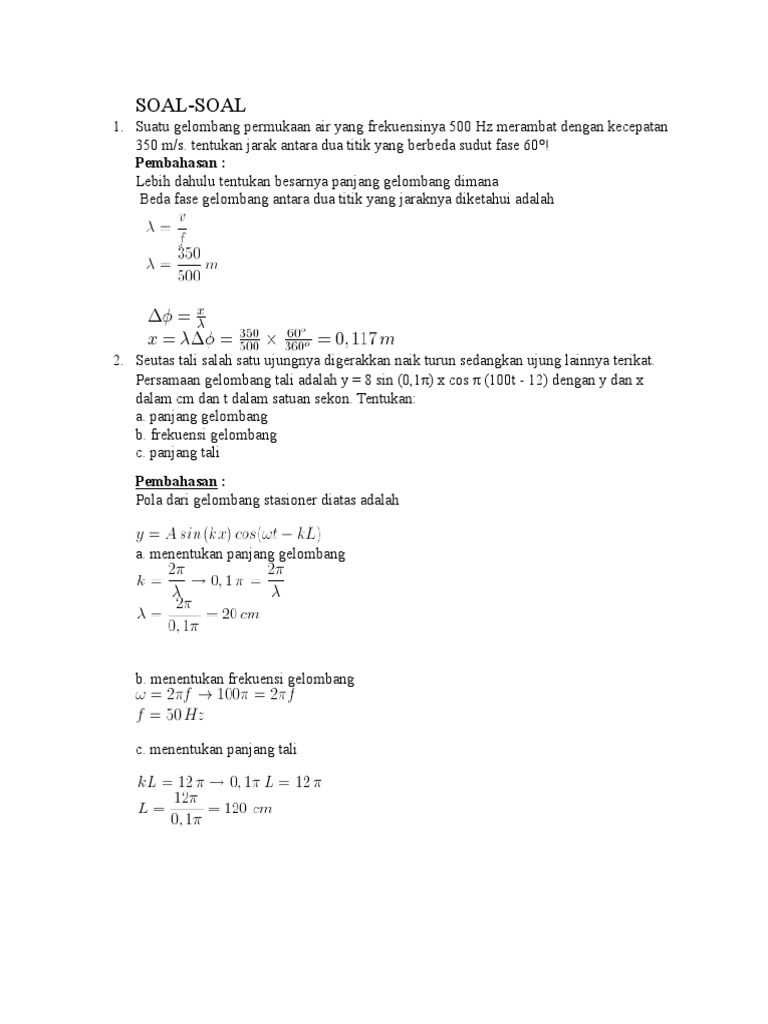 Soal Fisika | PDF | Sains & Matematika