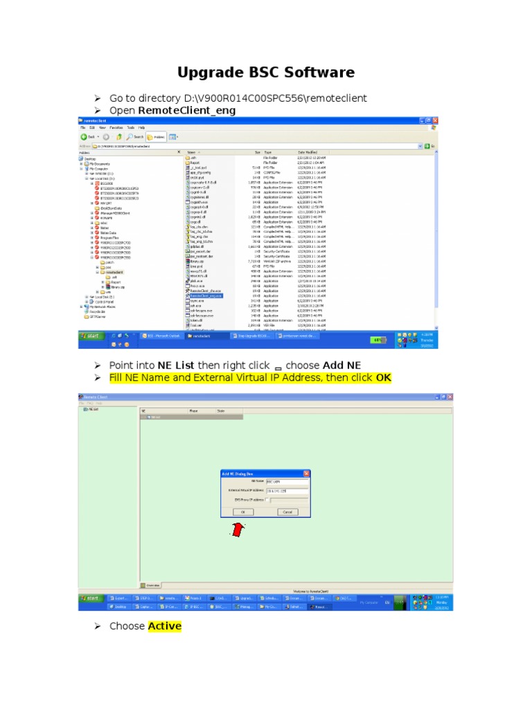 Step Upgrade BSC Software (Pre Upload) | PDF