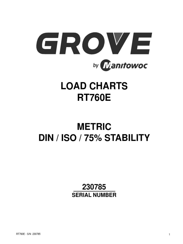 Grove RT760E DK03 Lift Charts | PDF | Crane (Machine) | Elevator