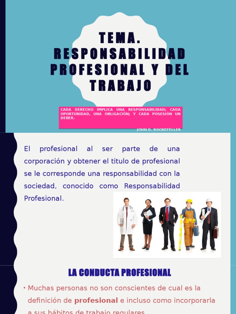 Responsabilidad Profesional | Moralidad | Derecho laboral