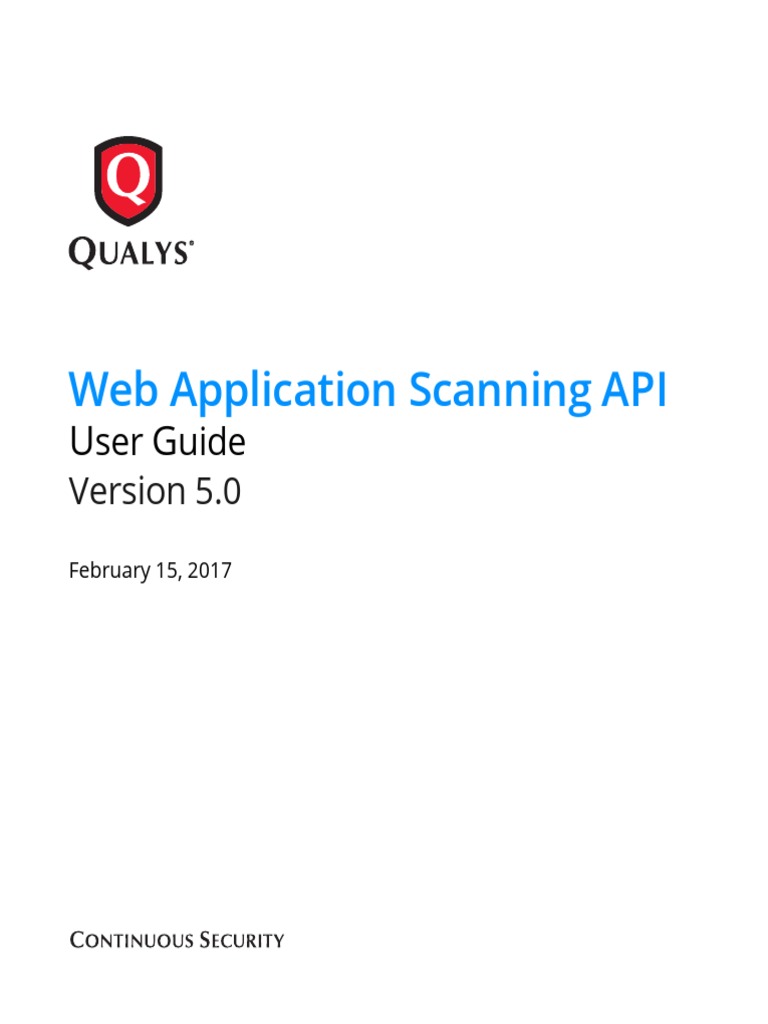 Qualys Was API User Guide | PDF | Application Programming Interface | Web Application