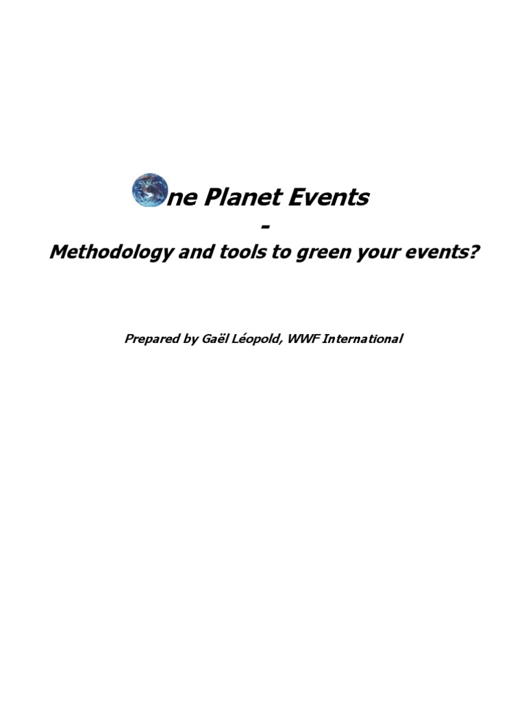 One Planet Events Checklist For A Green Event GL 041208 1 | PDF | Reuse ...