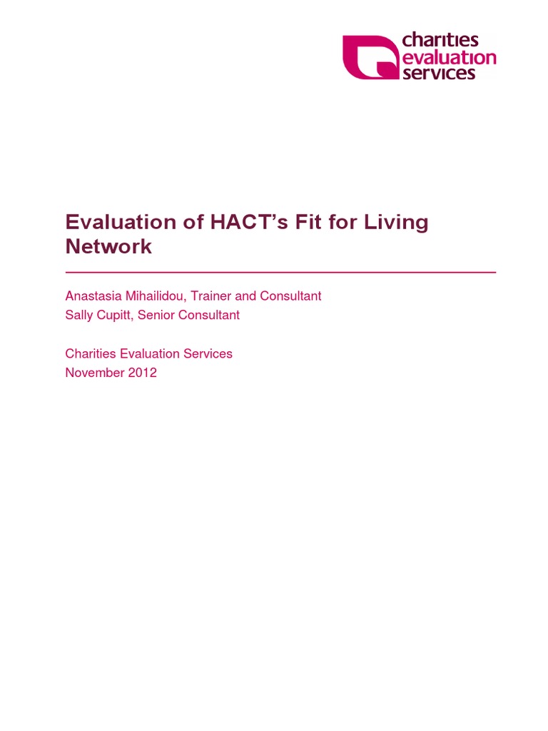HACT Fit For Living Network Report | PDF | Evaluation | Innovation