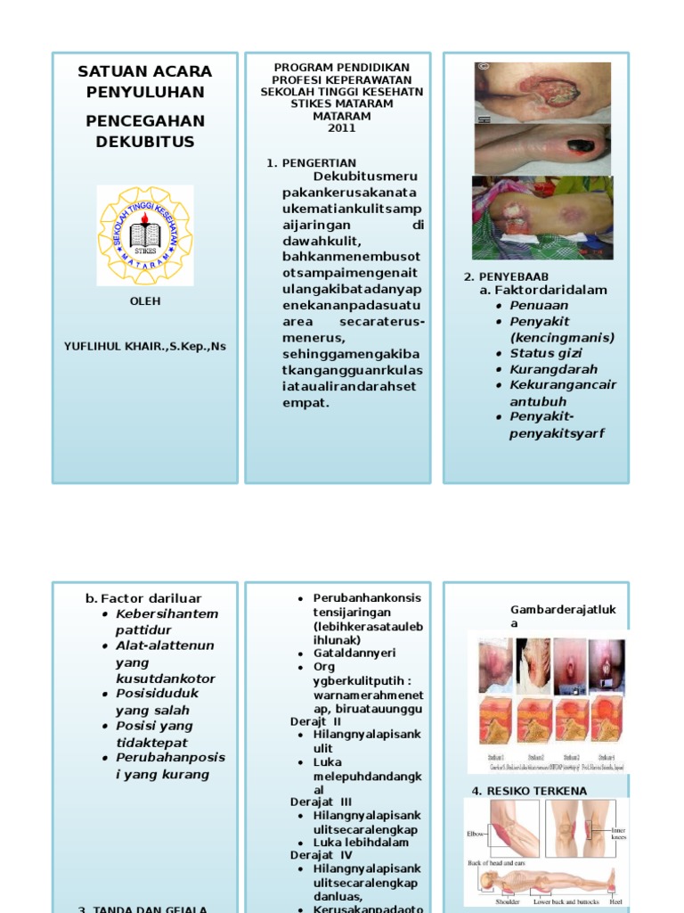 Leaflet Pencegahan Dekubitus | PDF