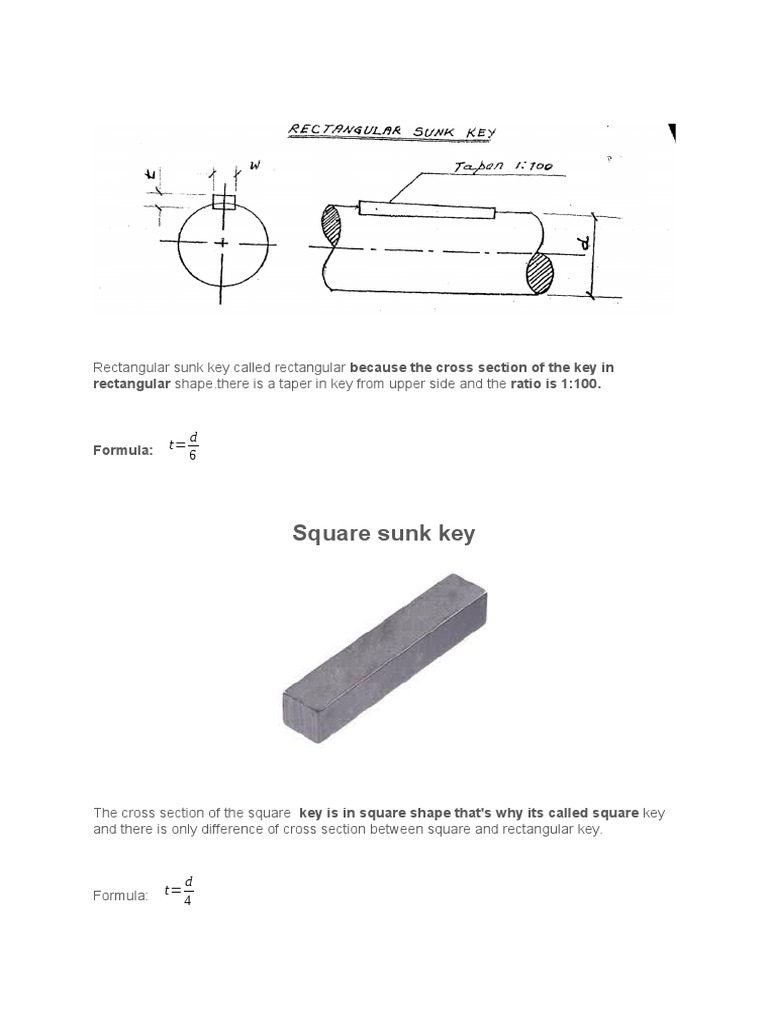 Sunk Key | PDF