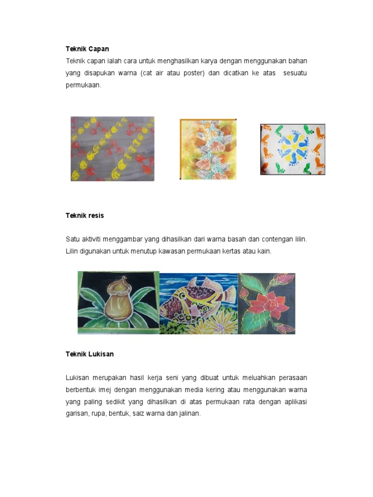 Teknik Capan | PDF | Metode & Bahan Ajar | Griya & Taman