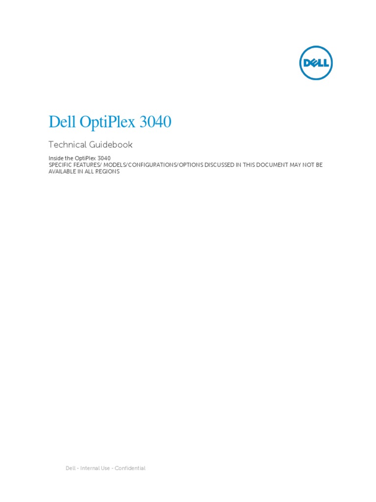 OptiPlex 3040 Technical Guidebook Authenticated | PDF | Solid State ...
