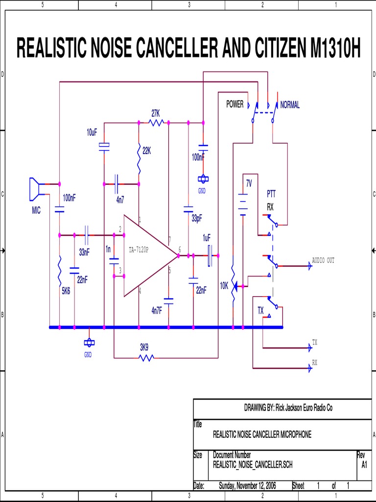Realistic Noise Canceller Mic SCH | PDF | Audio Engineering ...