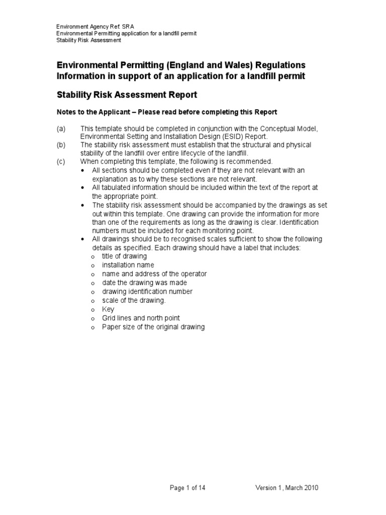 36-SRA Template March 2010 | PDF | Geotechnical Engineering | Solid ...