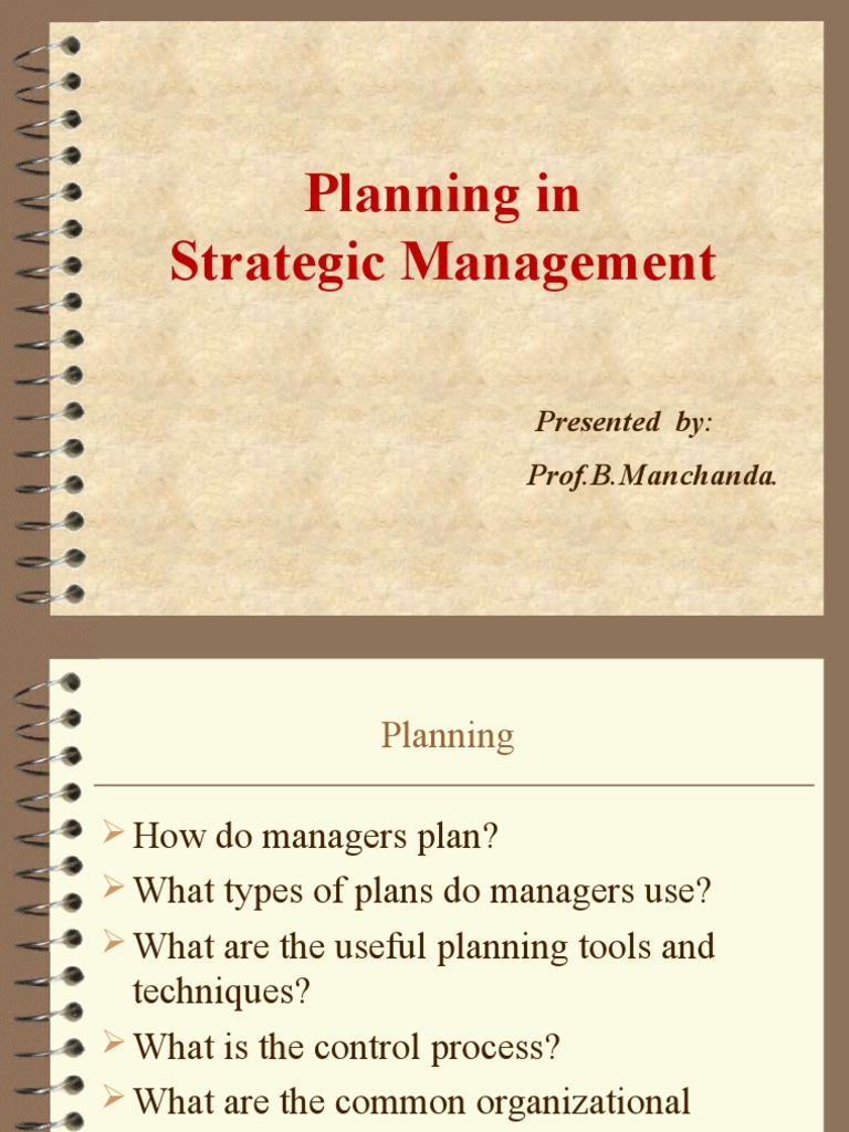 Strategic Management Planning Guide | PDF | Strategic Management ...