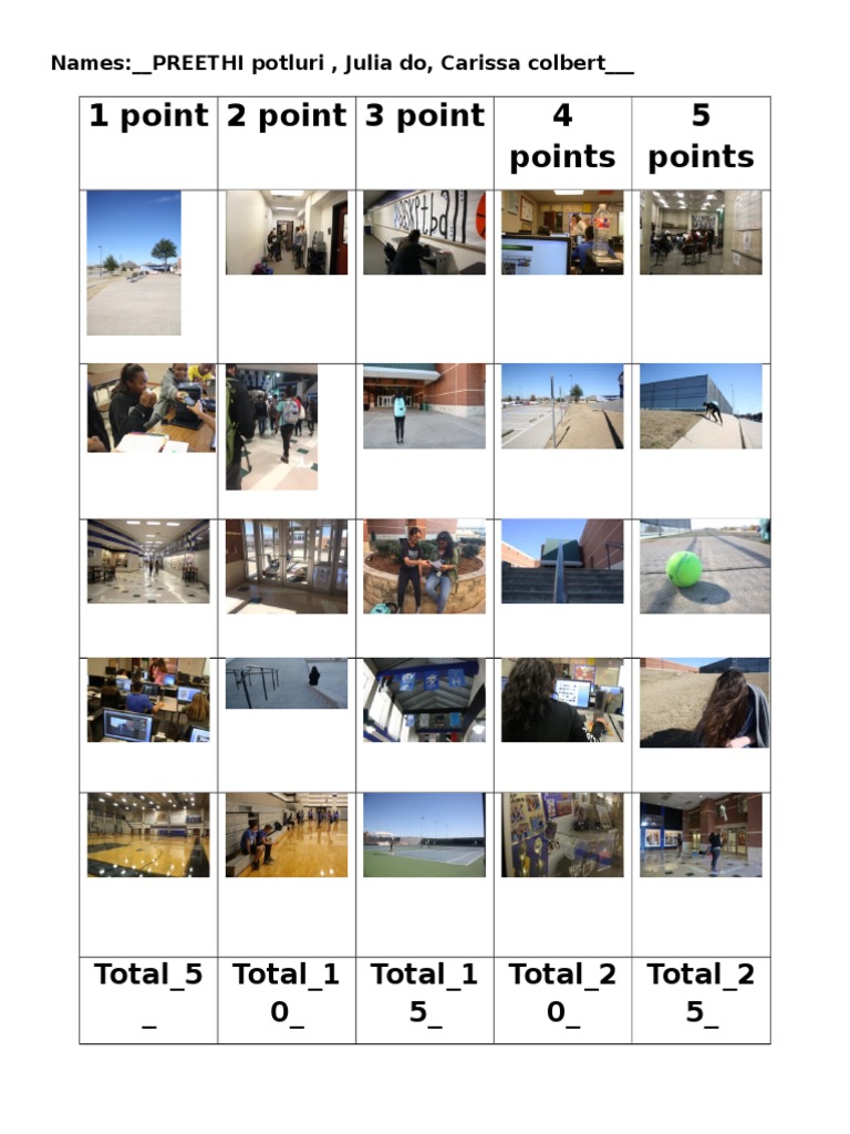 Scavenger Hunt Names | PDF