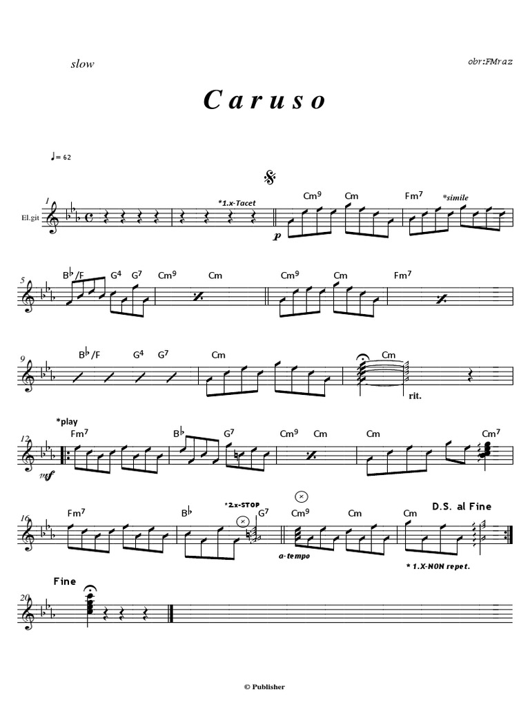 Caruso - Partitura - El PDF | PDF