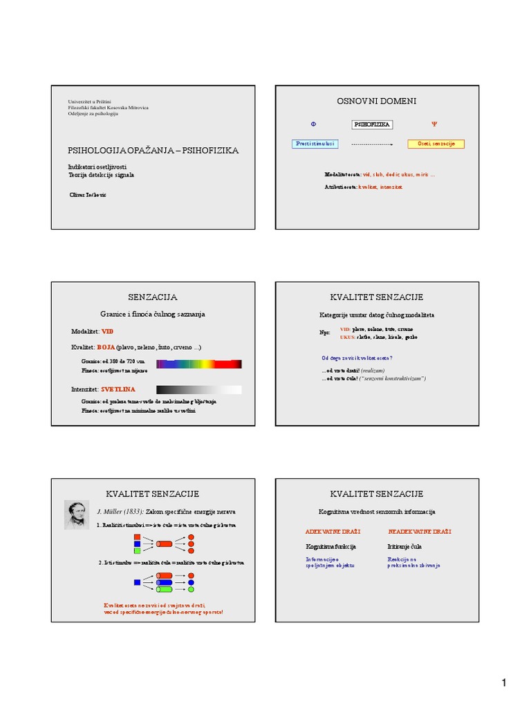 02psihofizika - Teorija Detekcije Signala | PDF