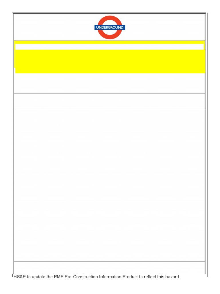 London Underground Safety Alert | PDF