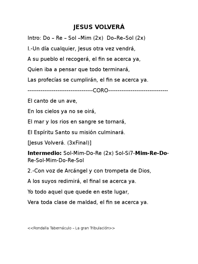 Jesus Volverá Pdf Jesús Cristo Título