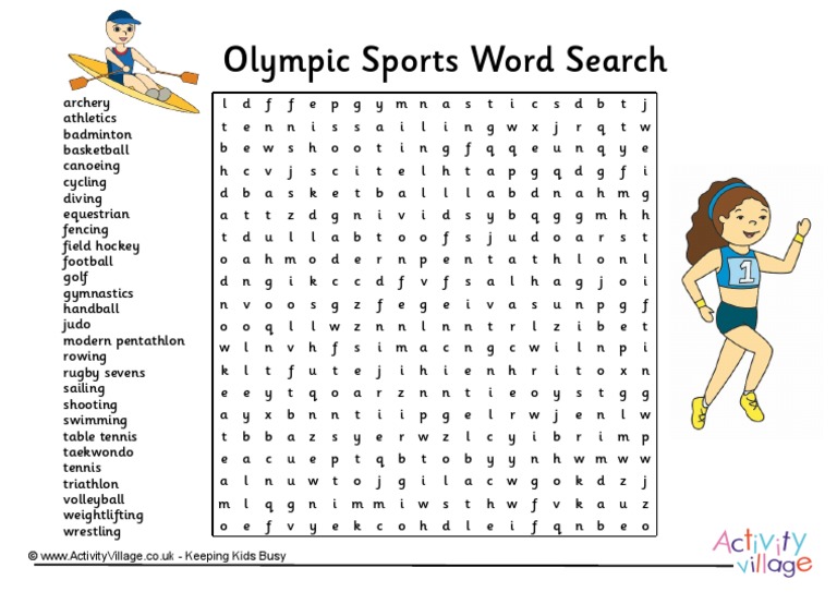 Olympic Sports Word Search 0 | PDF | Olympic Sports | Summer Olympics