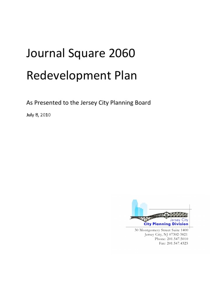 Draft: Journal Square 2060 Redevelopment Plan | PDF | Public Transport ...
