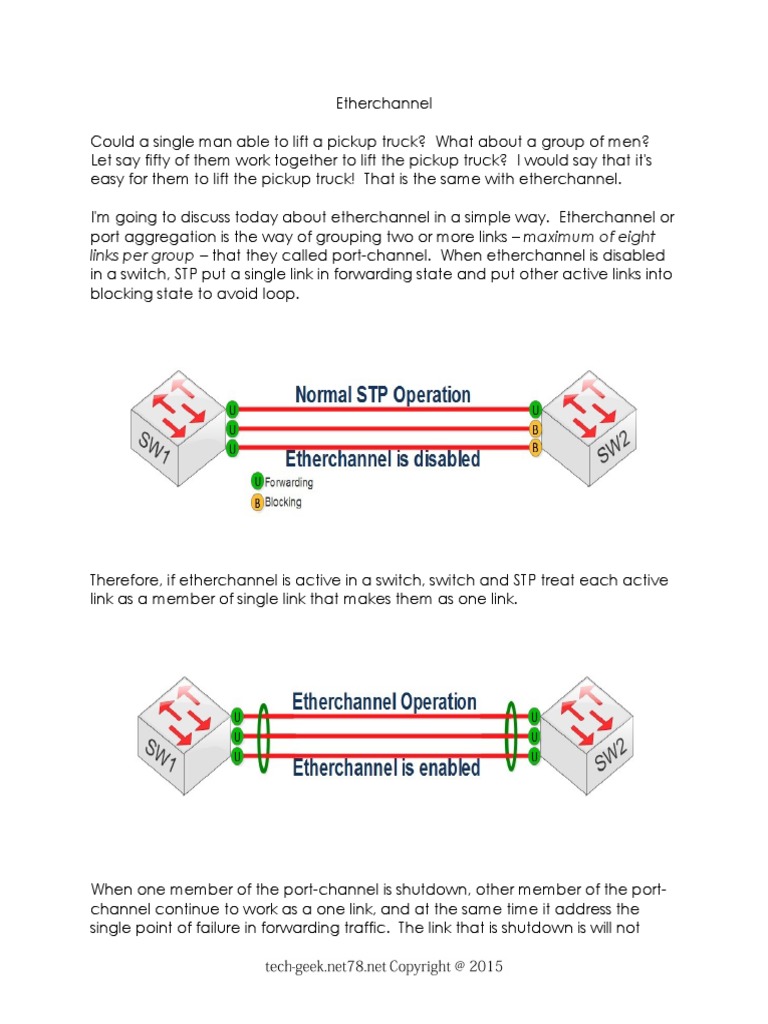 Links Per Group - That They Called Port-Channel. When Etherchannel Is Disabled | PDF | Ethernet ...