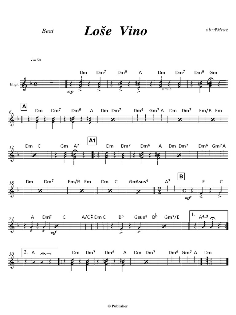 Lose Vino - Partitura - El | PDF