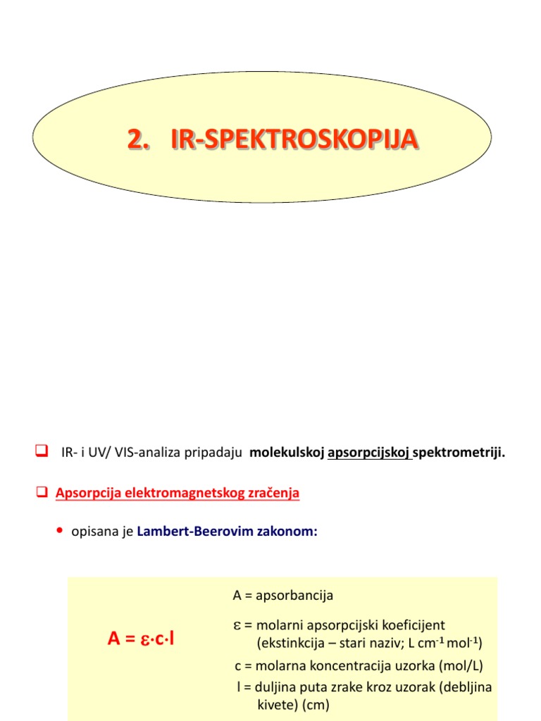 IR Spektroskopija | PDF