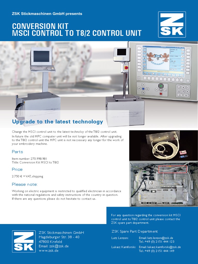 Conversion Kit Msci Control To T8/2 Control Unit: Upgrade To The Latest ...