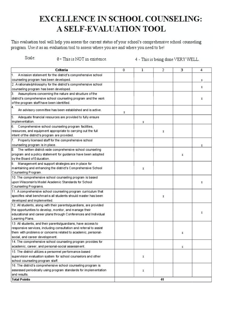 School Counseling Evaluation Tool | PDF | School Counselor | Cognition