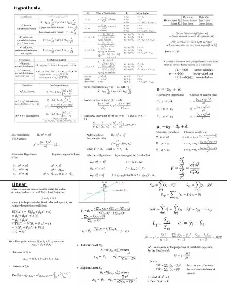 Statistics For Engineers Full Study Guide | PDF