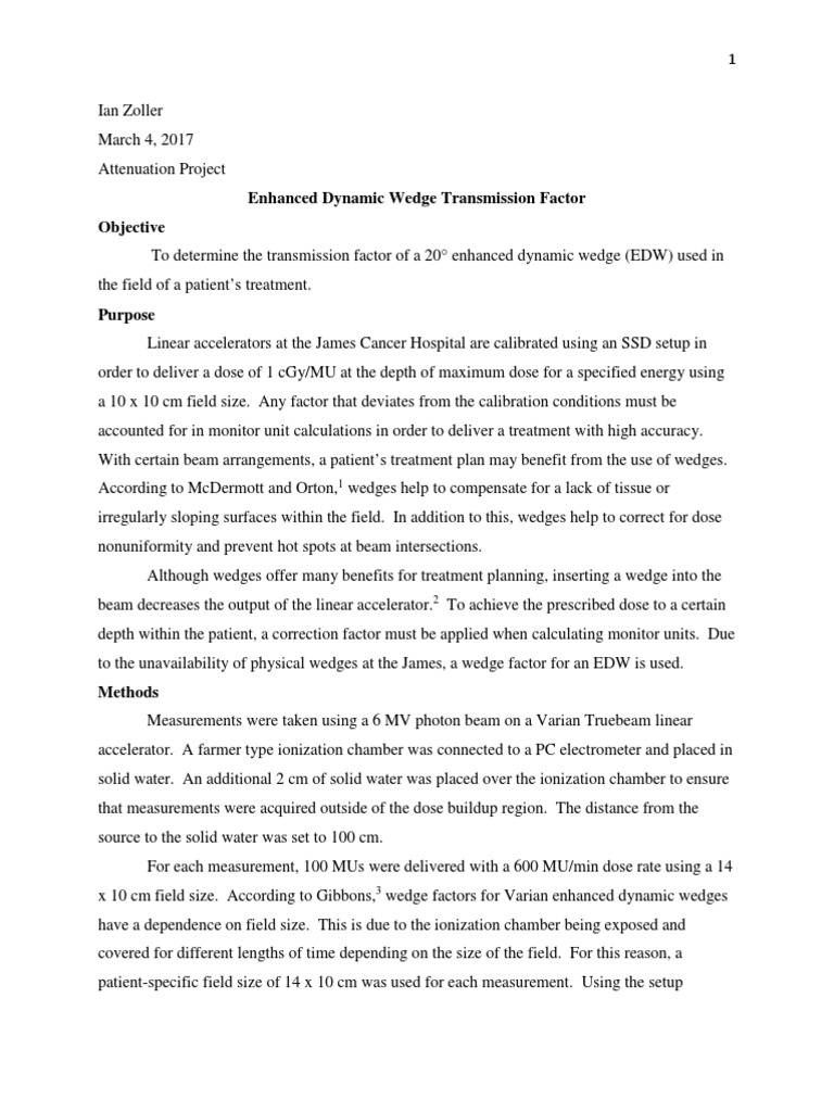 Enhanced Dynamic Wedge Transmission Factor Objective | PDF | Absorbed ...