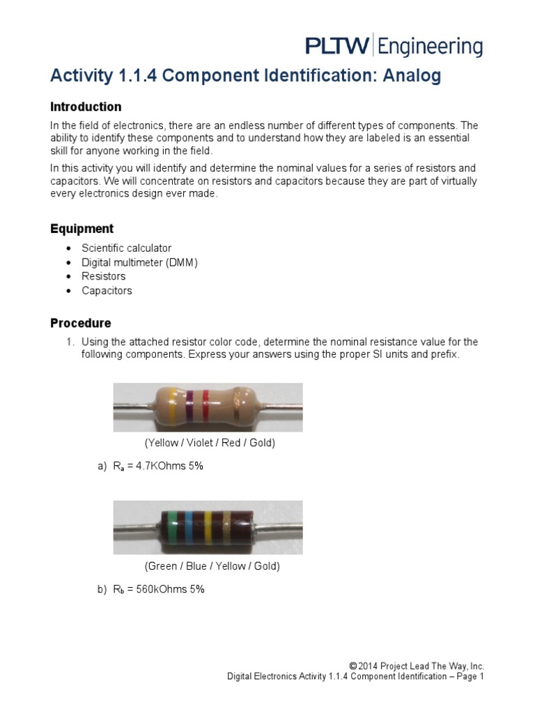 Digital Electronics Pltw