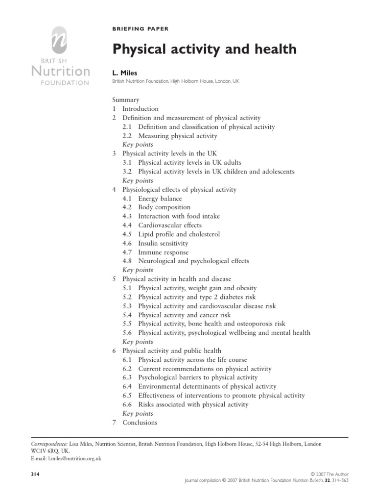 101 - Physical Activity and Health | PDF | Physical Exercise | Physical ...