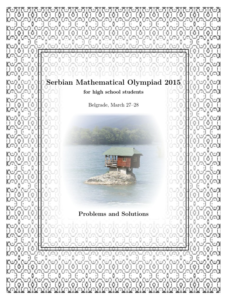 Serbian Mathematical Olympiad 2015: Problems and Solutions | PDF ...