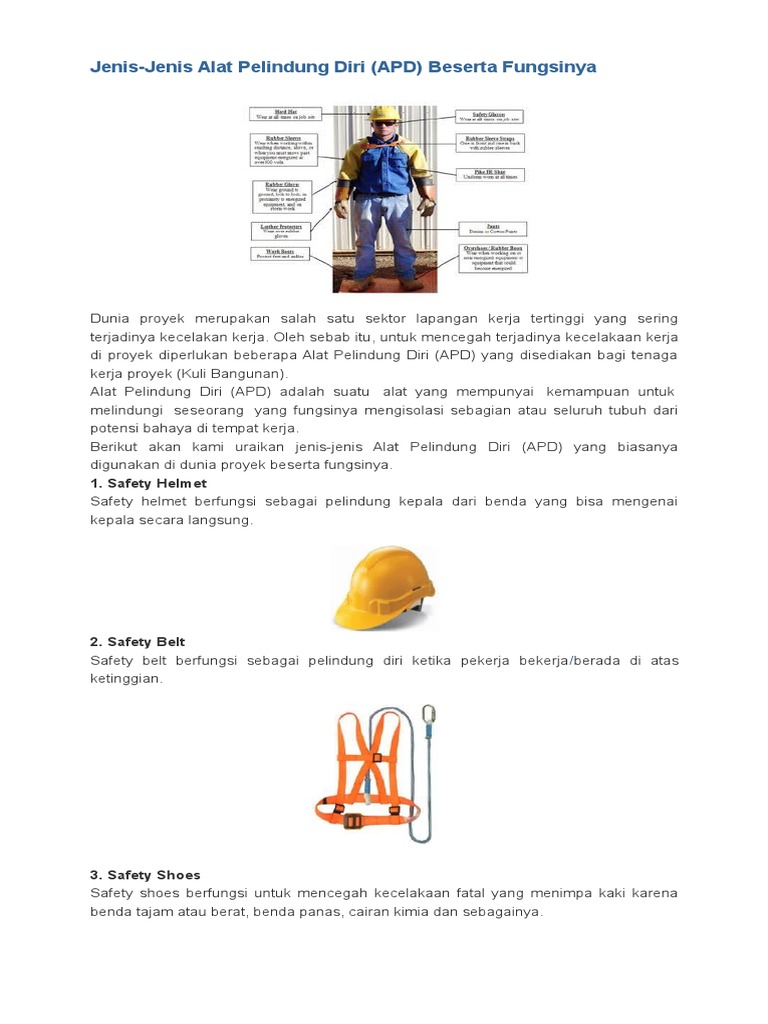 Jenis APD Dan Fungsinya | PDF