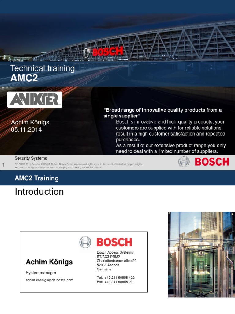 AMC2 4x Technical Training v1.6 | PDF | Electrical Connector | Power Supply