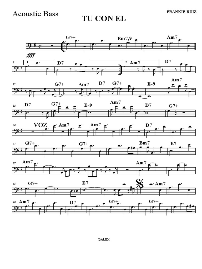TU CON EL - Acoustic Bass | PDF
