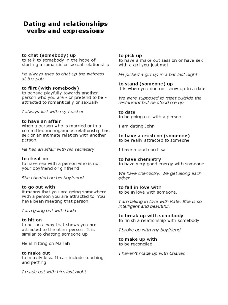 Relationship vocabulary