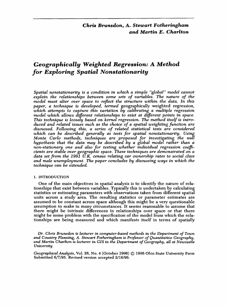 CB Weighted Regression | PDF | Regression Analysis | Errors And Residuals