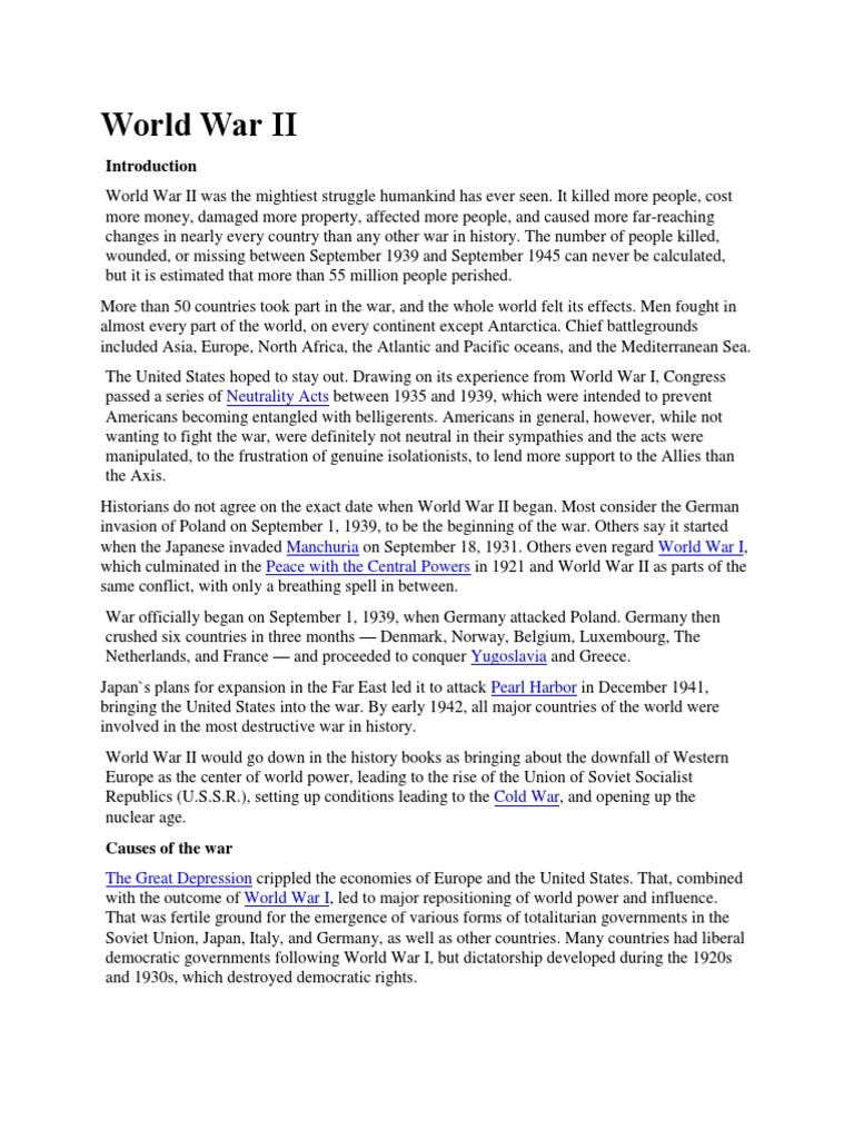 Reading Wwii Apush | PDF | World War II | Allies Of World War II