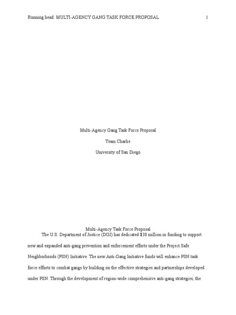 Team Charlie Multi-Agency Gang Task Force Proposal Final 570 | PDF ...