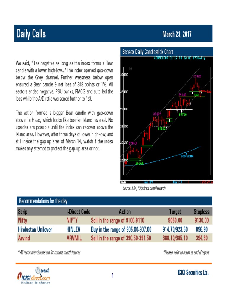 Daily Calls | PDF | Market Trend | Index (Economics)