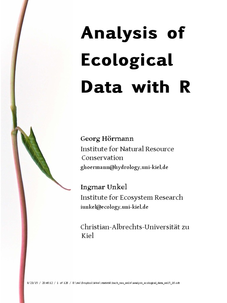 Analysis_ecological_data PCA in R | Principal Component Analysis ...